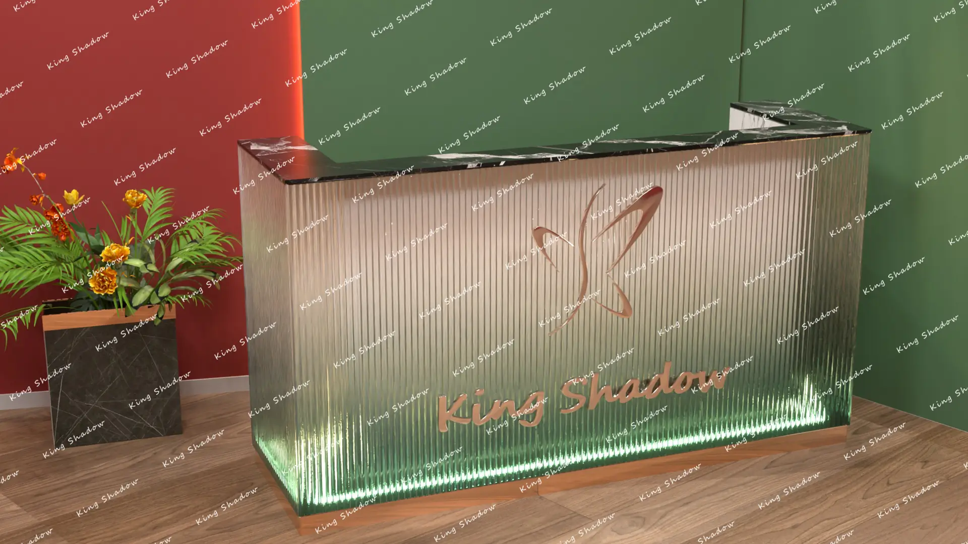 Reception Desk Custom Design Manufacturing for Barber